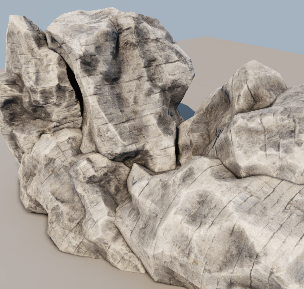 3d rocky cliffs model