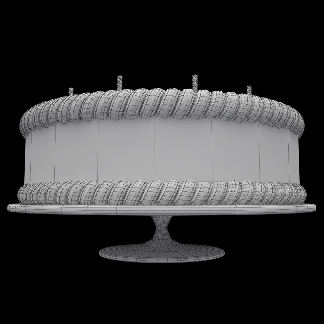 Happy Birthday Cake Obj