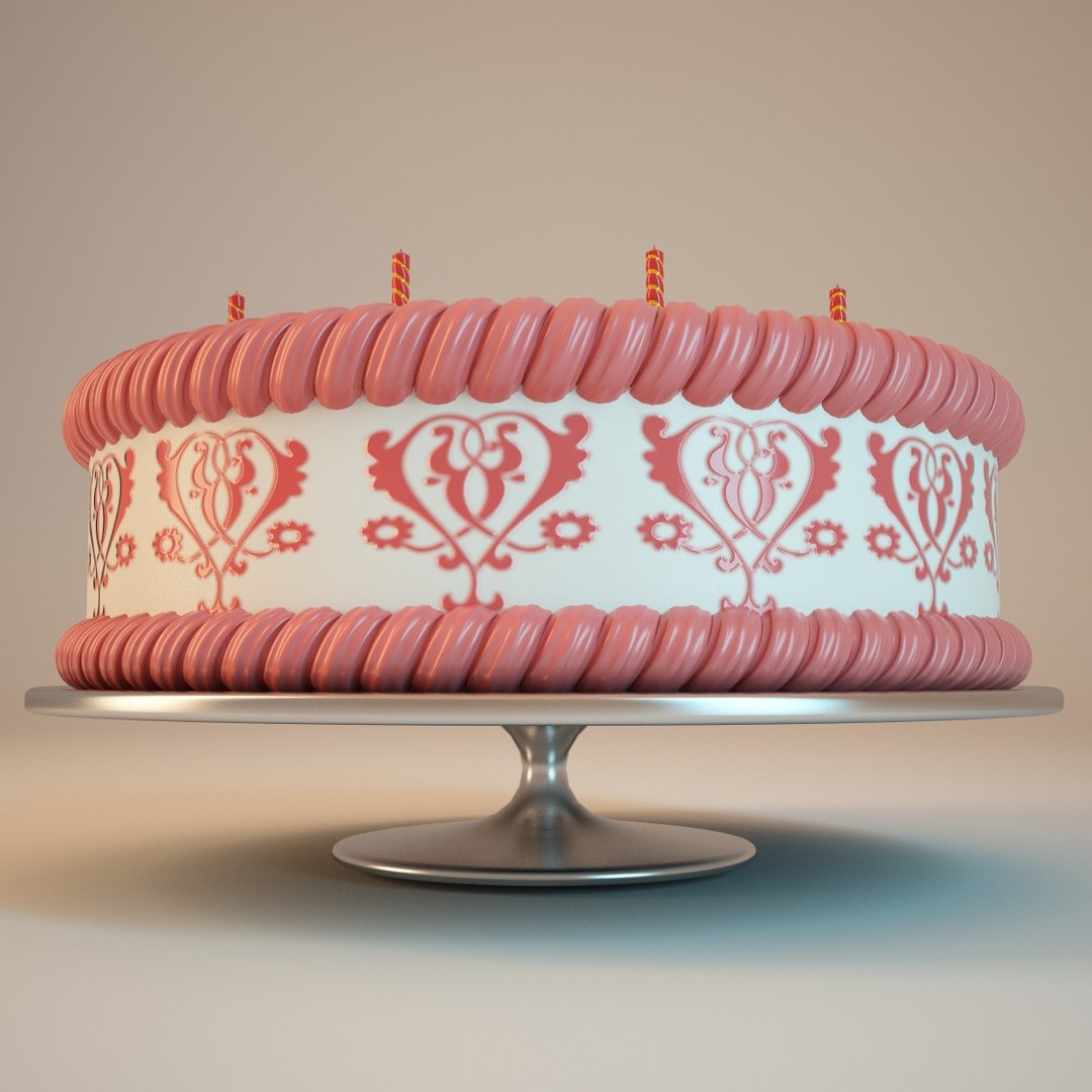 Happy Birthday Cake Obj