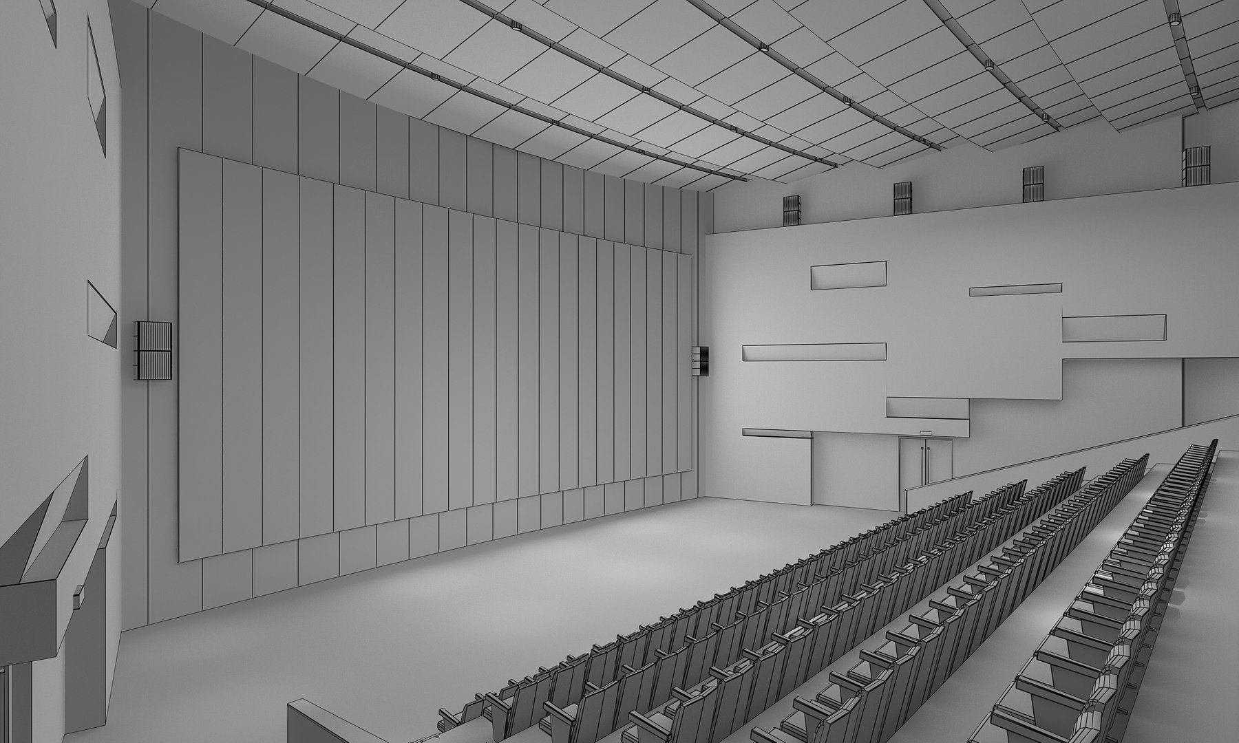 3D Model Movie Theater Interior 01 - TurboSquid 1932817