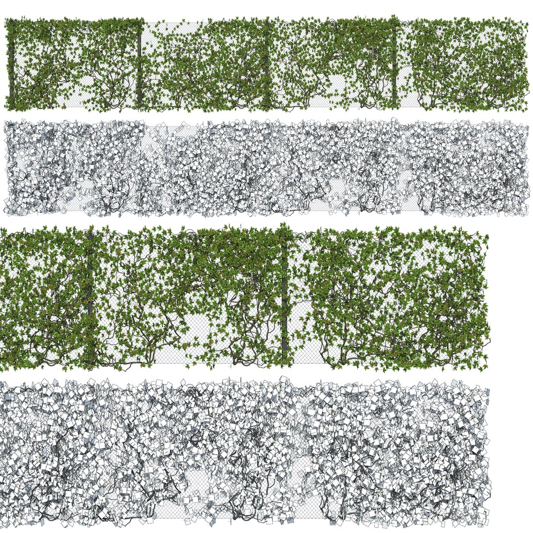 3D Fence With Ivy V11 - TurboSquid 1770815