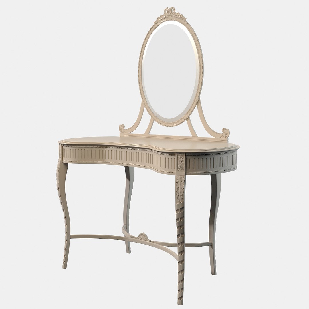 3d carved dressing table