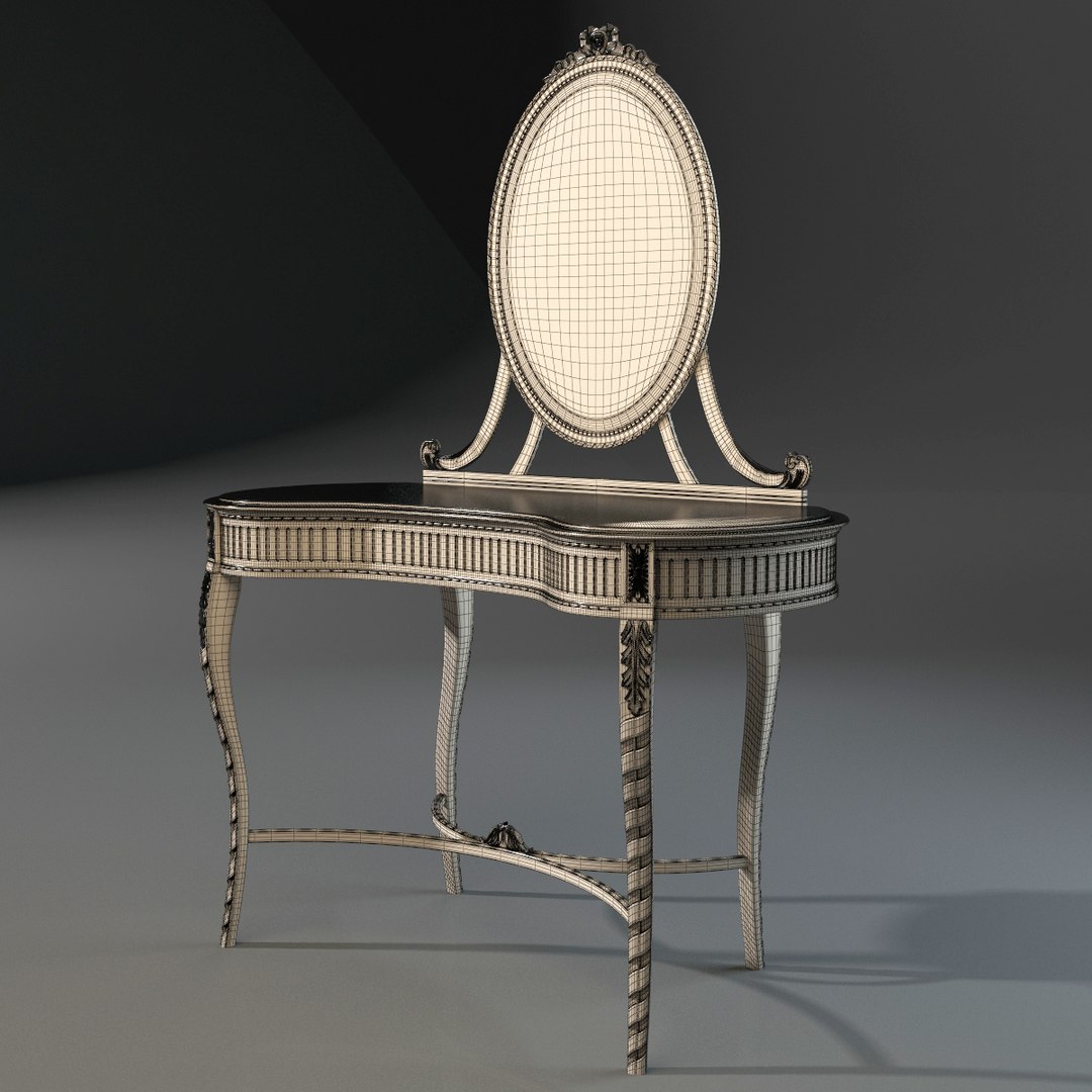 3d carved dressing table