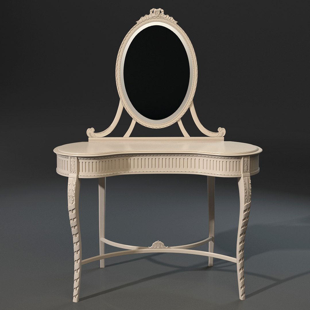 3d carved dressing table