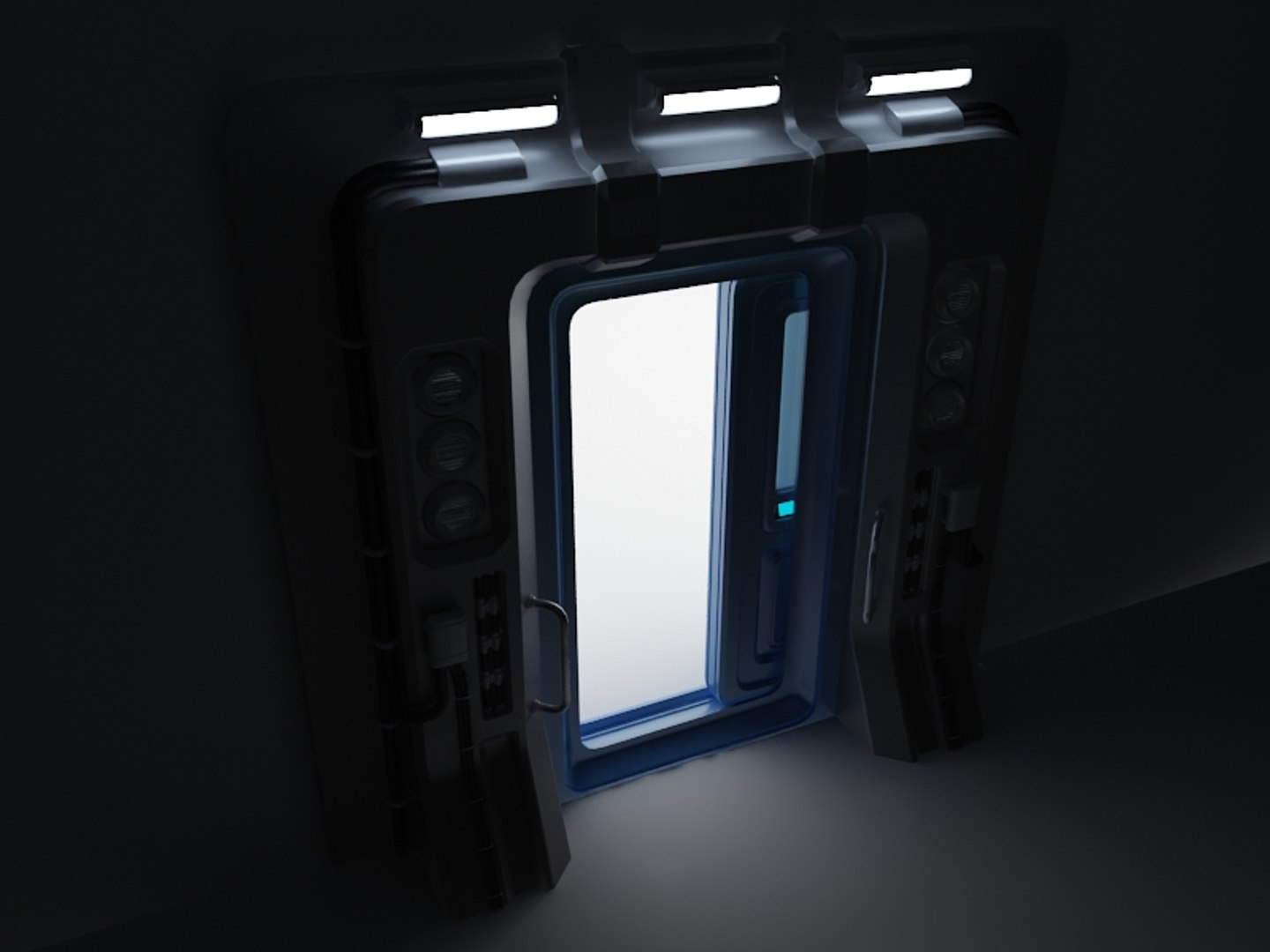 3d Sci-fi Door 03