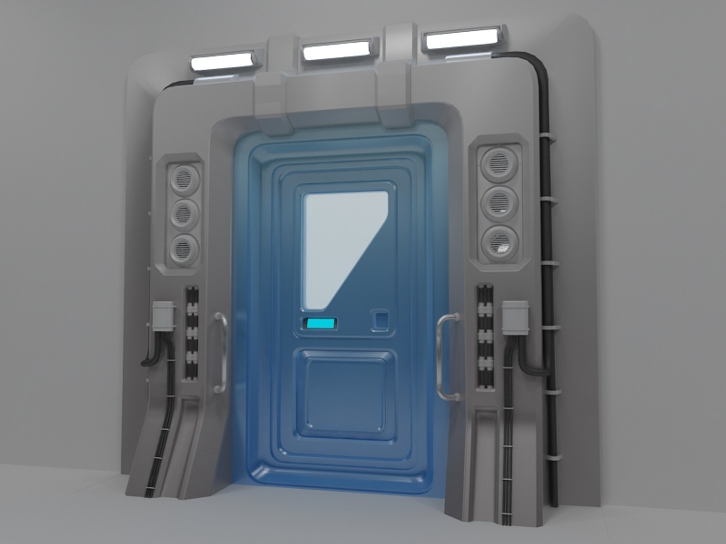 3d Sci-fi Door 03