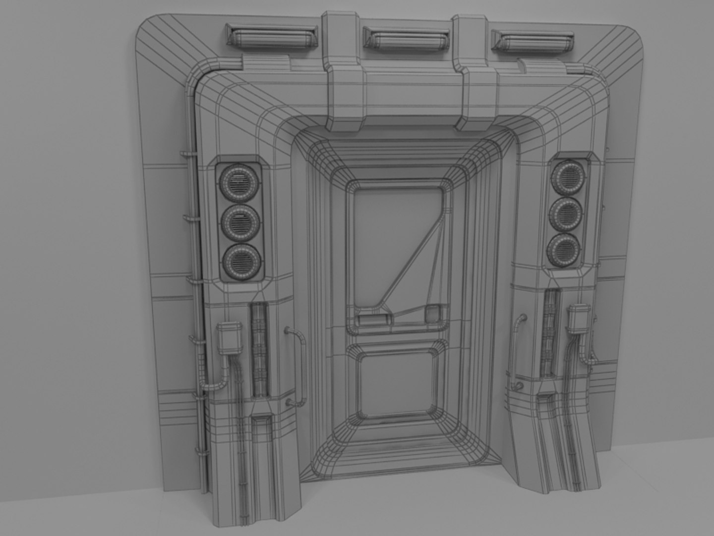 3d Sci-fi Door 03