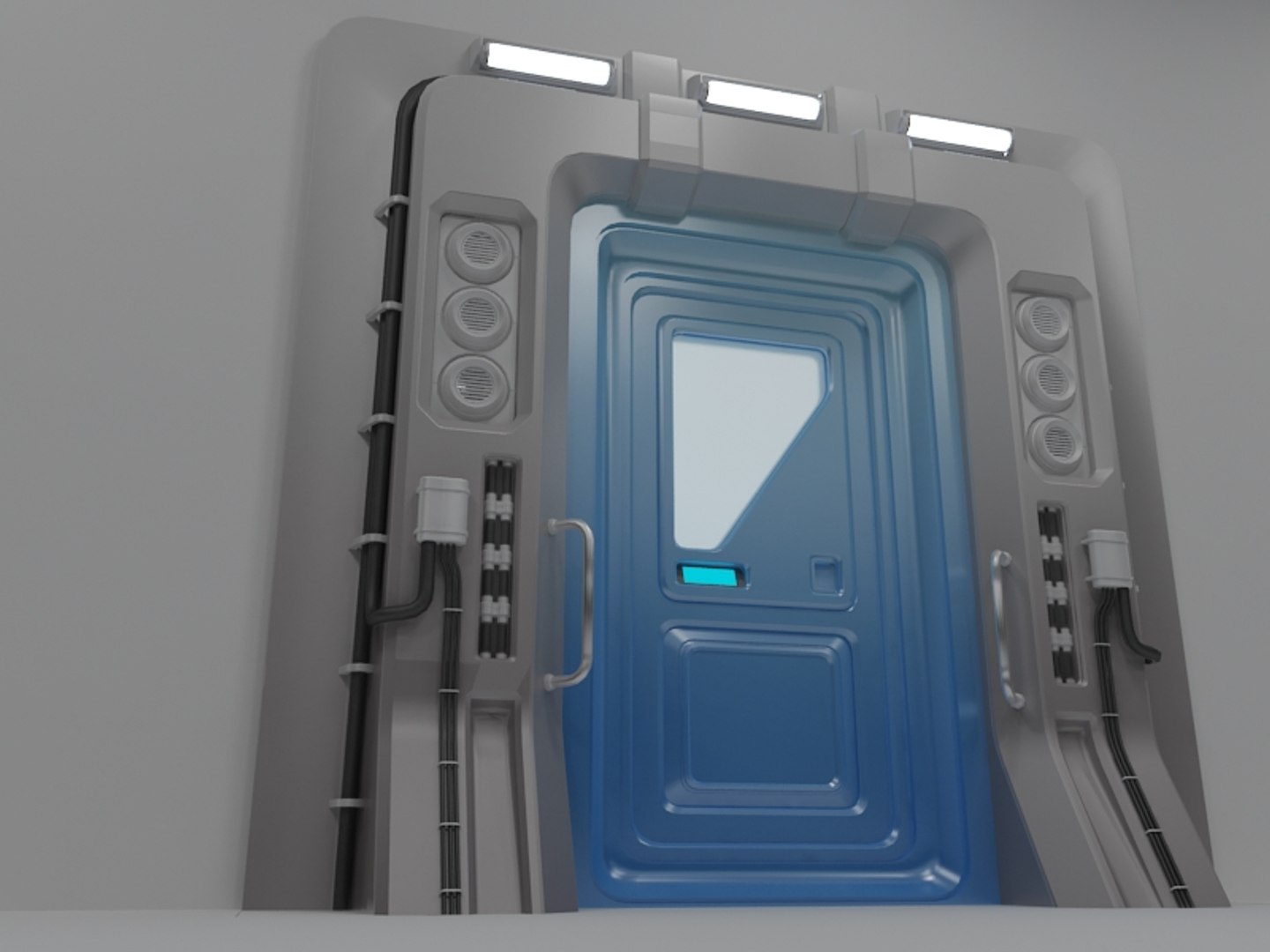 3d Sci-fi Door 03
