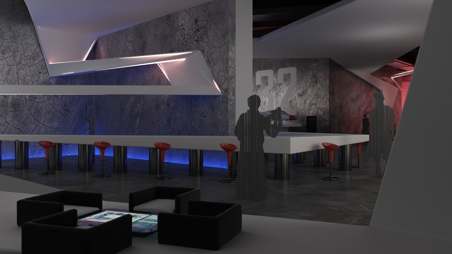 3D Gaming Video Cafe - TurboSquid 1679389