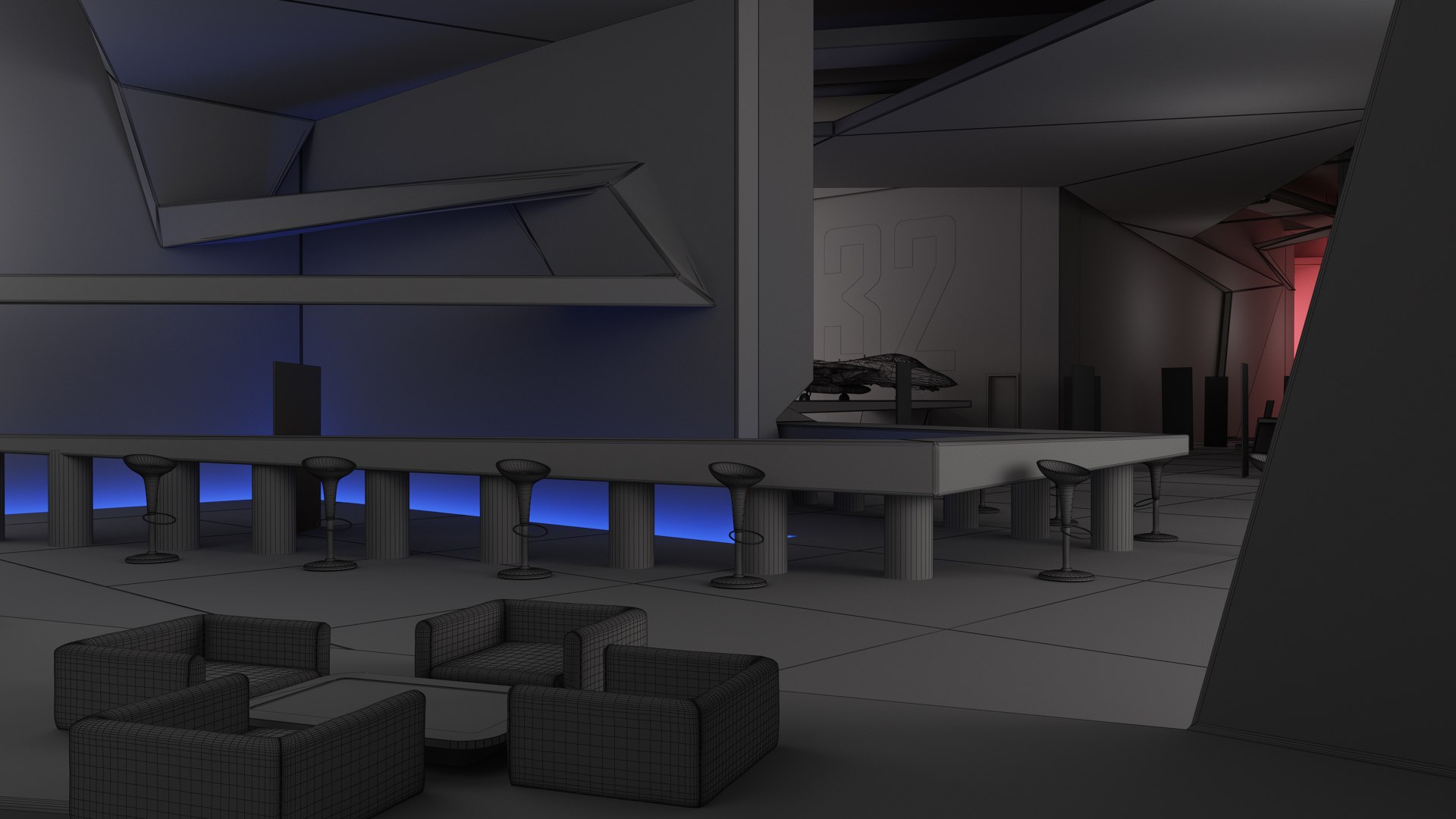 3D Gaming Video Cafe - TurboSquid 1679389