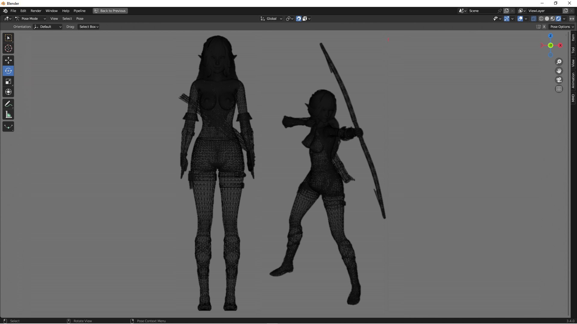 Elf Archer - Realistic Female Character - Blender UE5 Unity - 40 ...