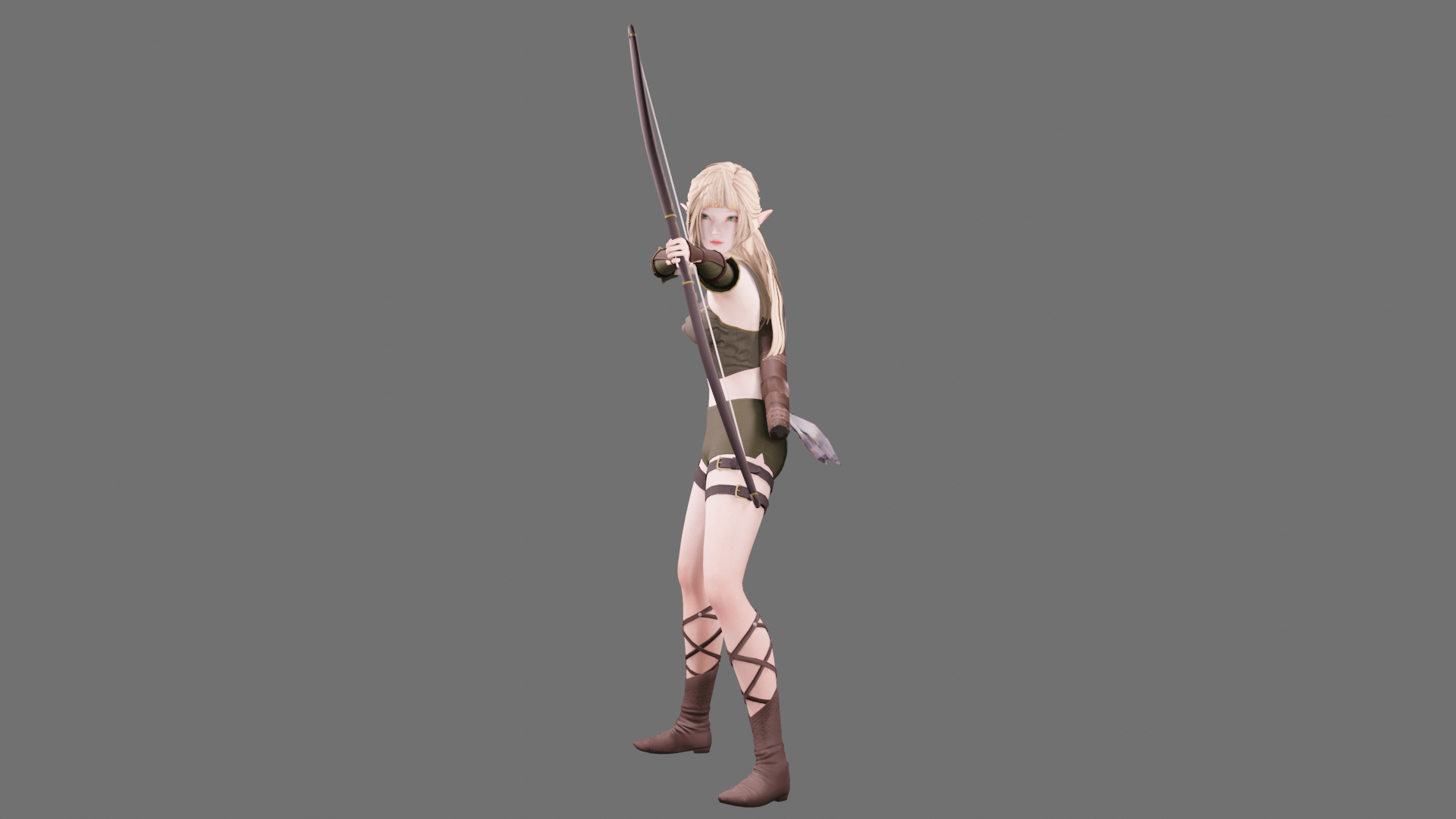 Elf Archer - Realistic Female Character - Blender UE5 Unity - 40 Animations 3D - TurboSquid 2225459