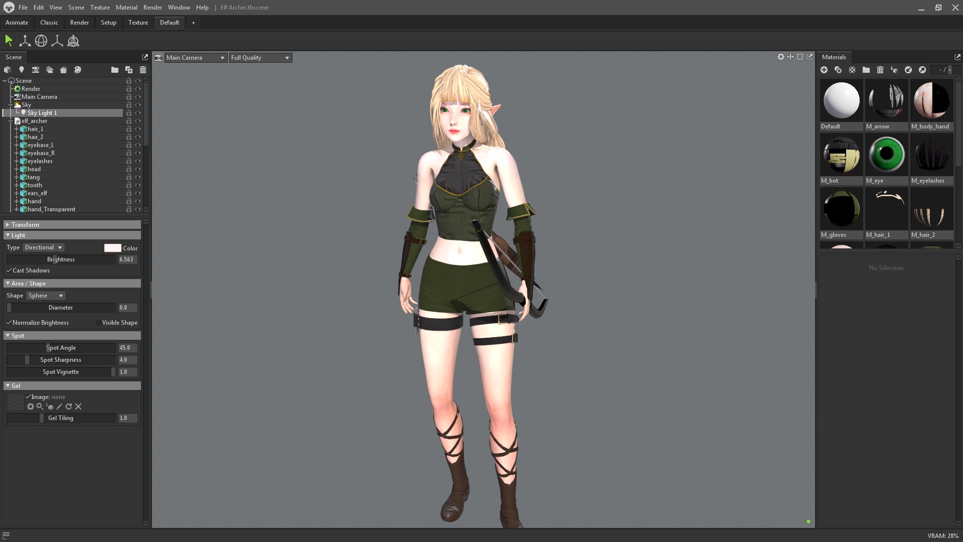 Elf Archer - Realistic Female Character - Blender UE5 Unity - 40 Animations 3D - TurboSquid 2225459