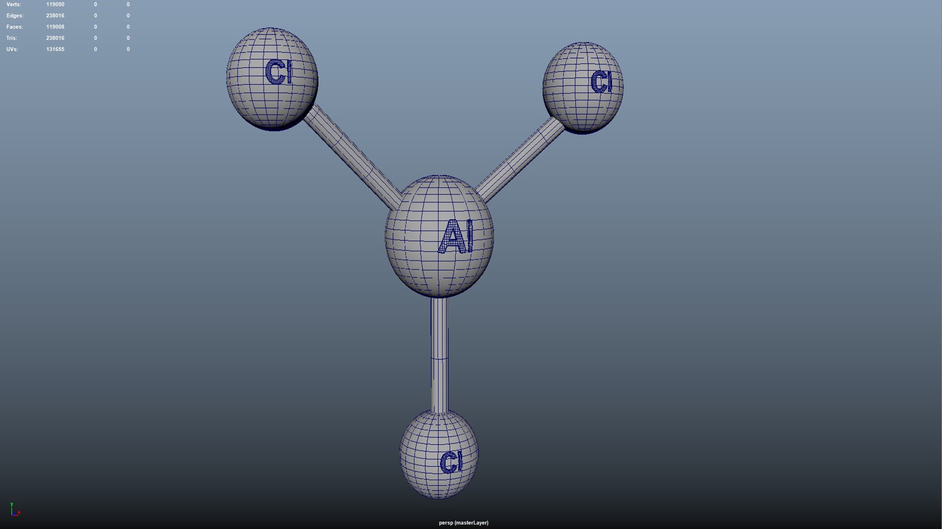 3D Alcl3 Structure - TurboSquid 2215729