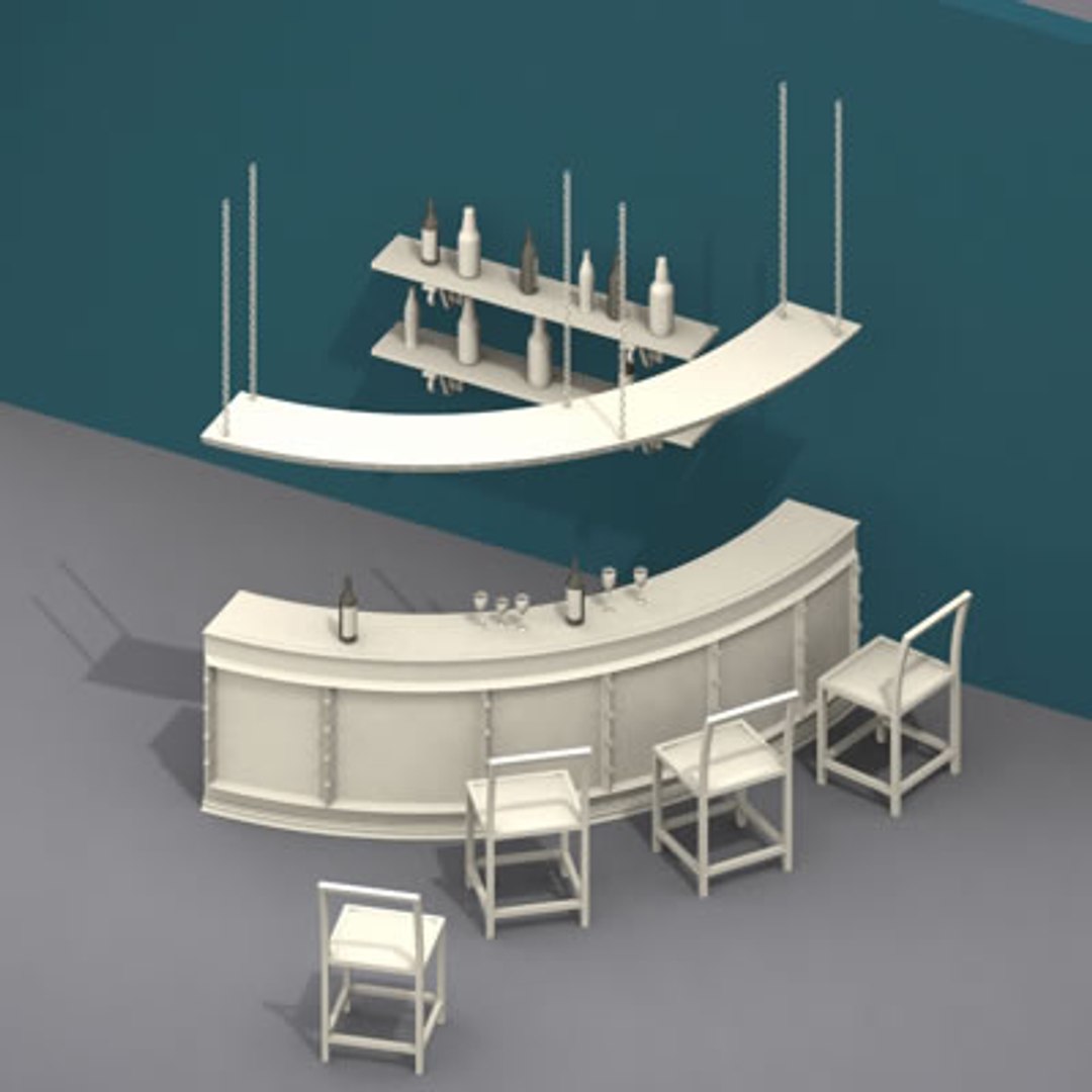 3dsmax Bar Interior