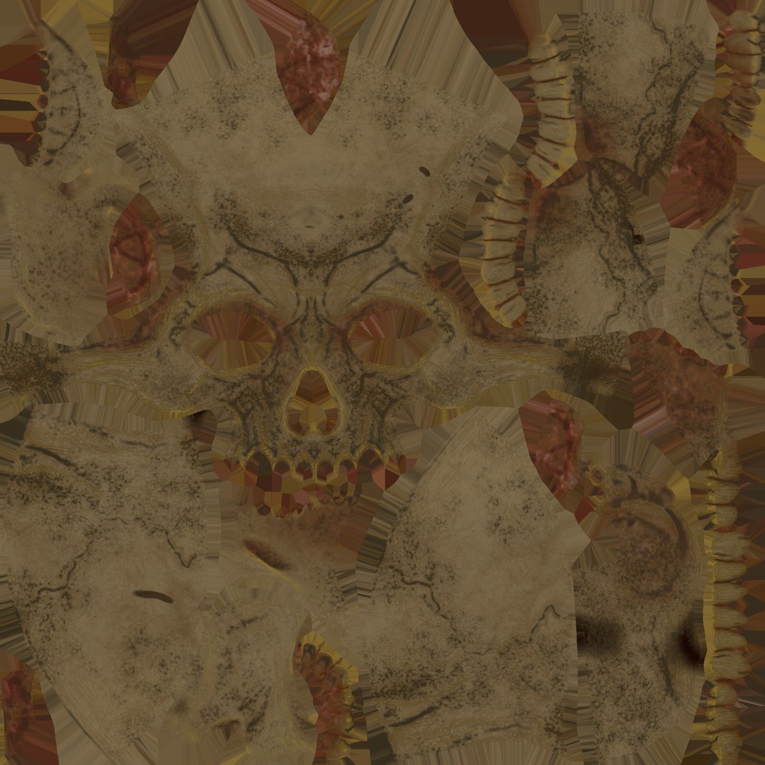 3D Human Skeleton Skull - Yellow- Lowpoly - Game Ready - TurboSquid 2154238