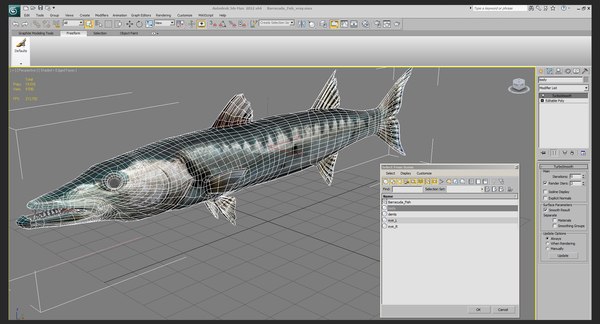 barracuda fish 3d model