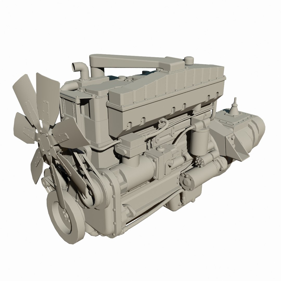 3D diesel engine - TurboSquid 1219324