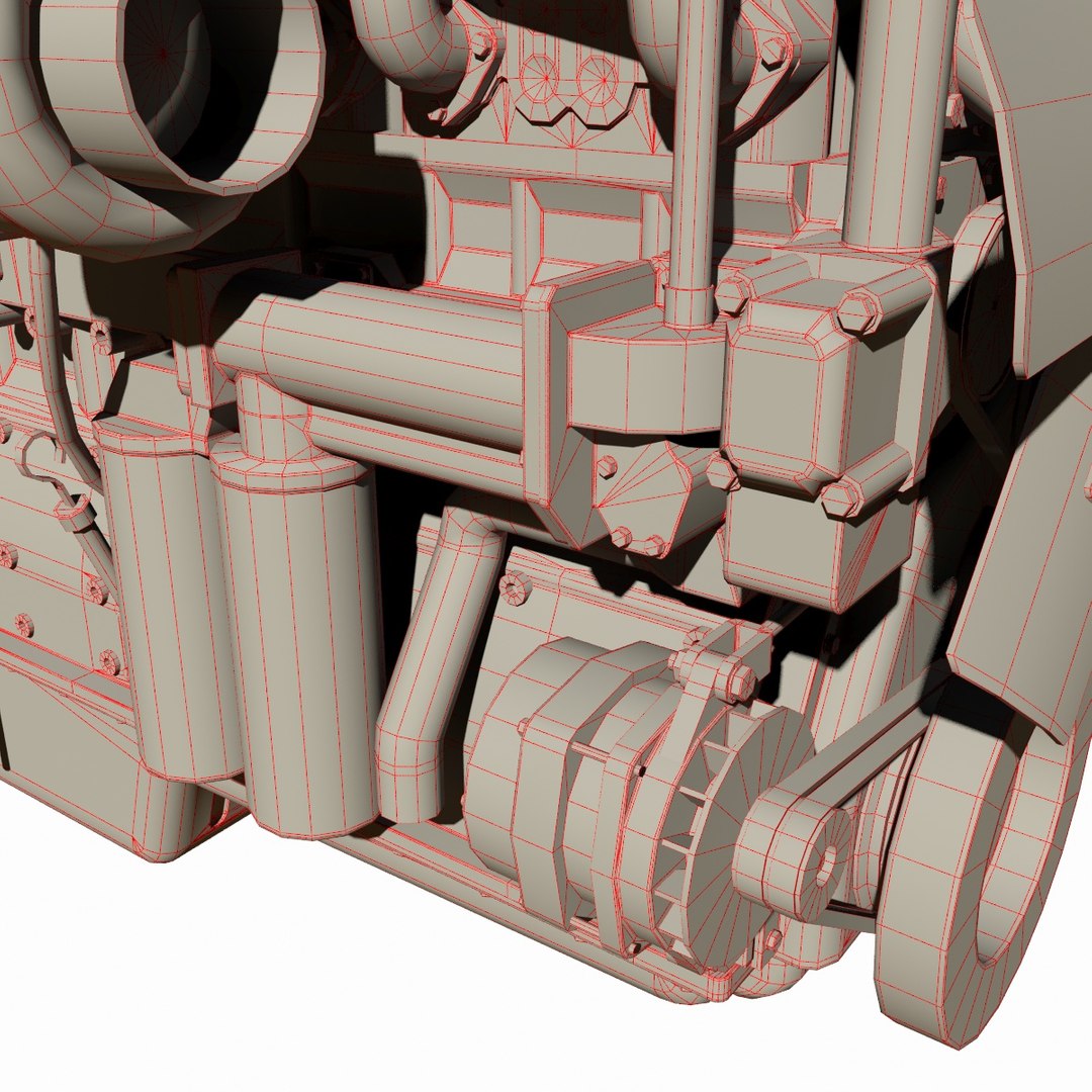 3D diesel engine - TurboSquid 1219324