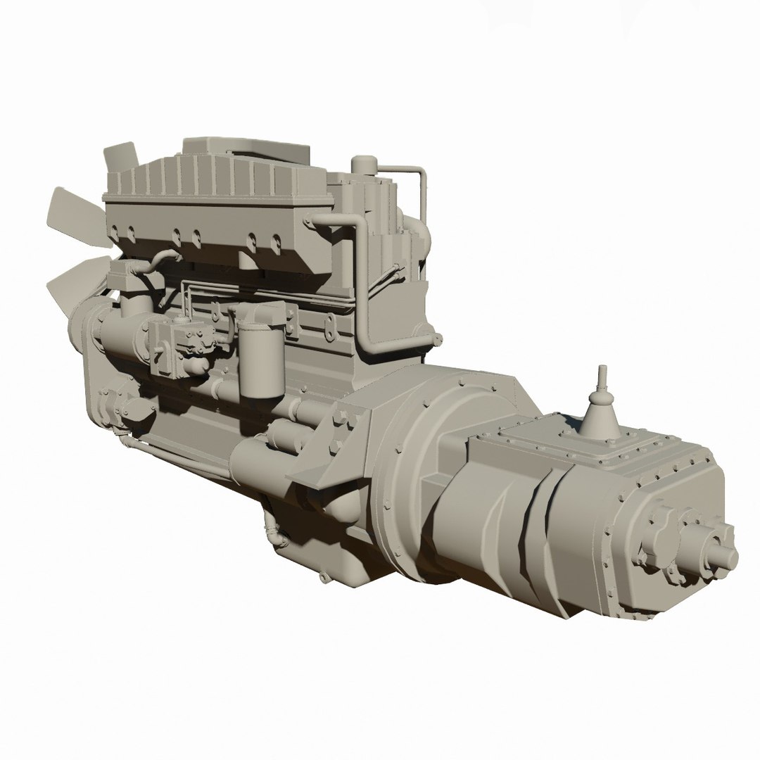 3D diesel engine - TurboSquid 1219324