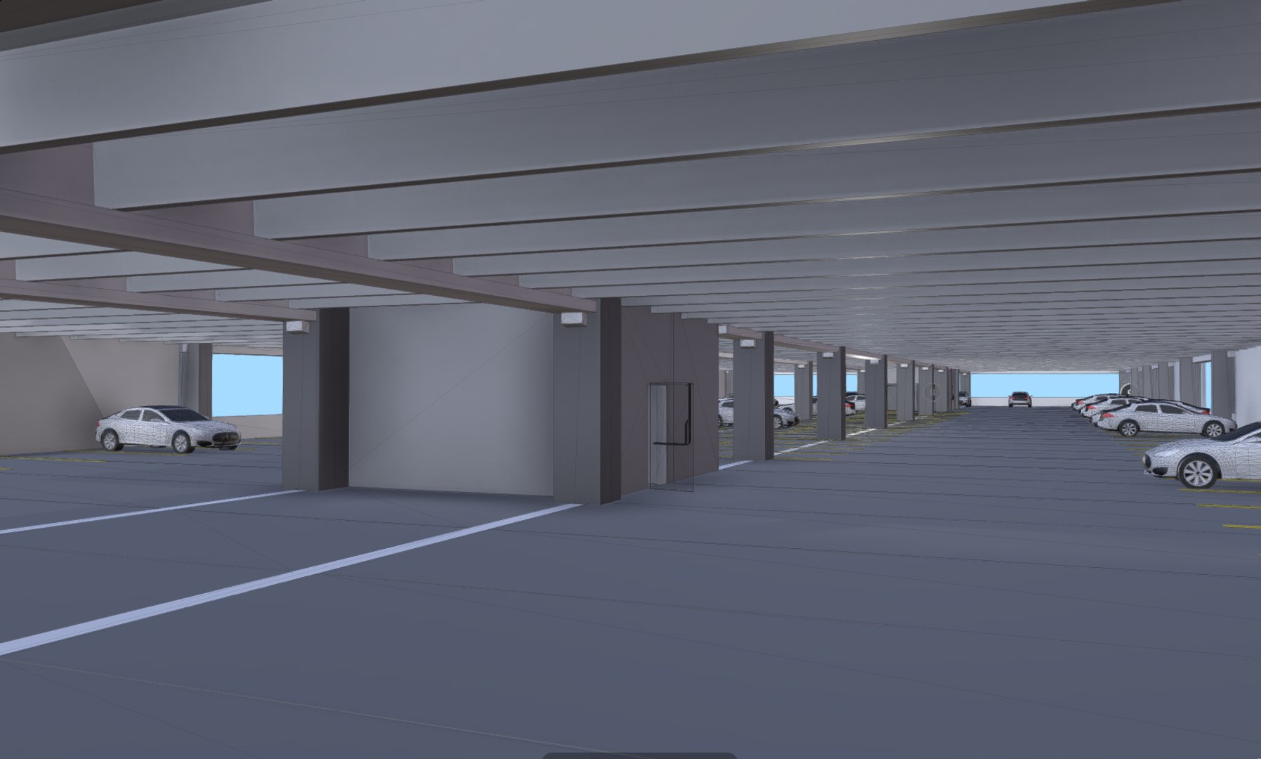 3D Model Adaptable Concrete Parking Structure - TurboSquid 1197806