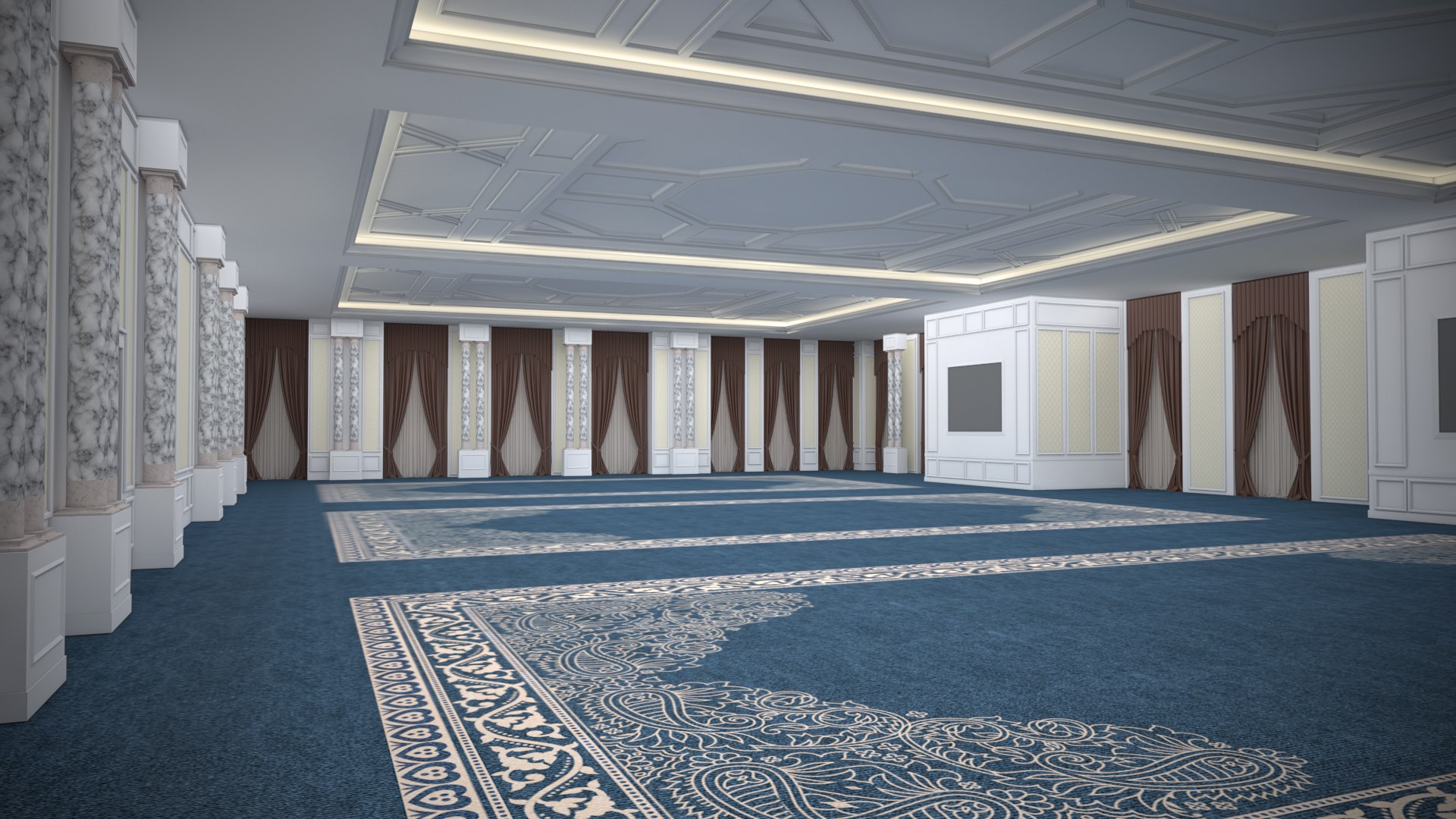 Turkey Ciragan Ballroom 3D Model - TurboSquid 1590983