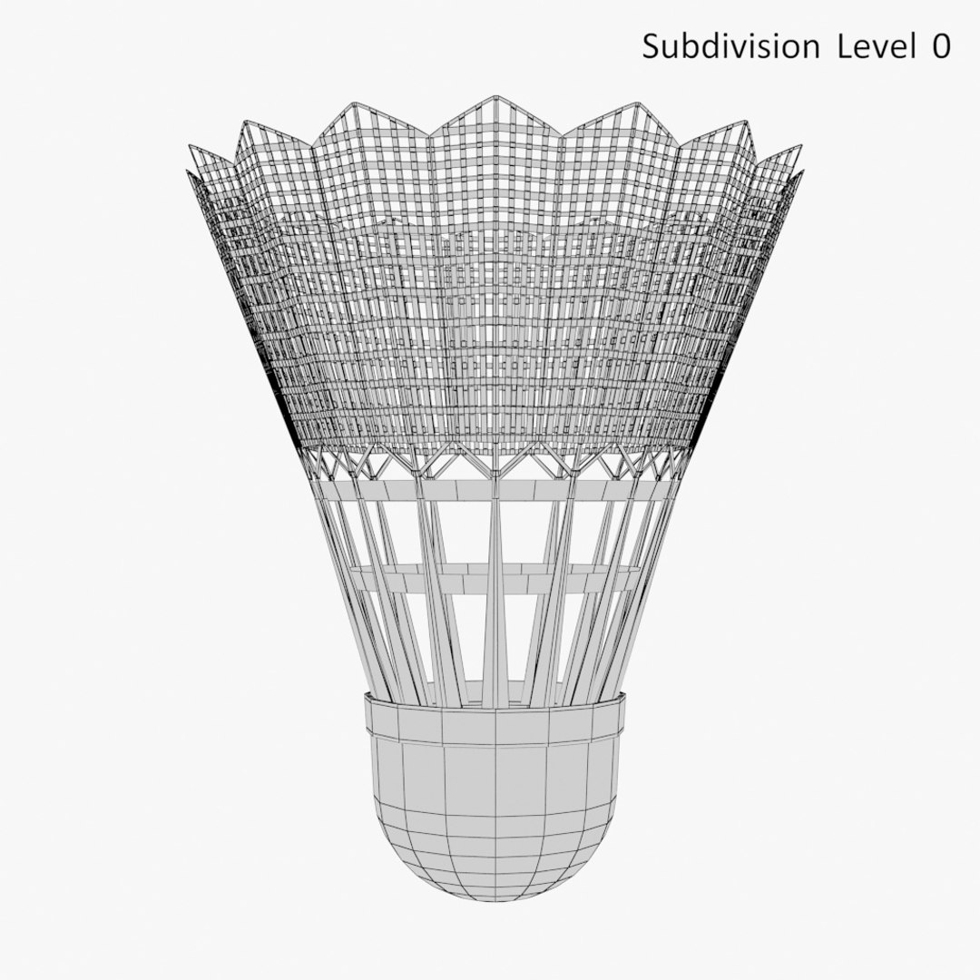 3D Realistic Shuttlecock 01 5 Model - TurboSquid 1445684