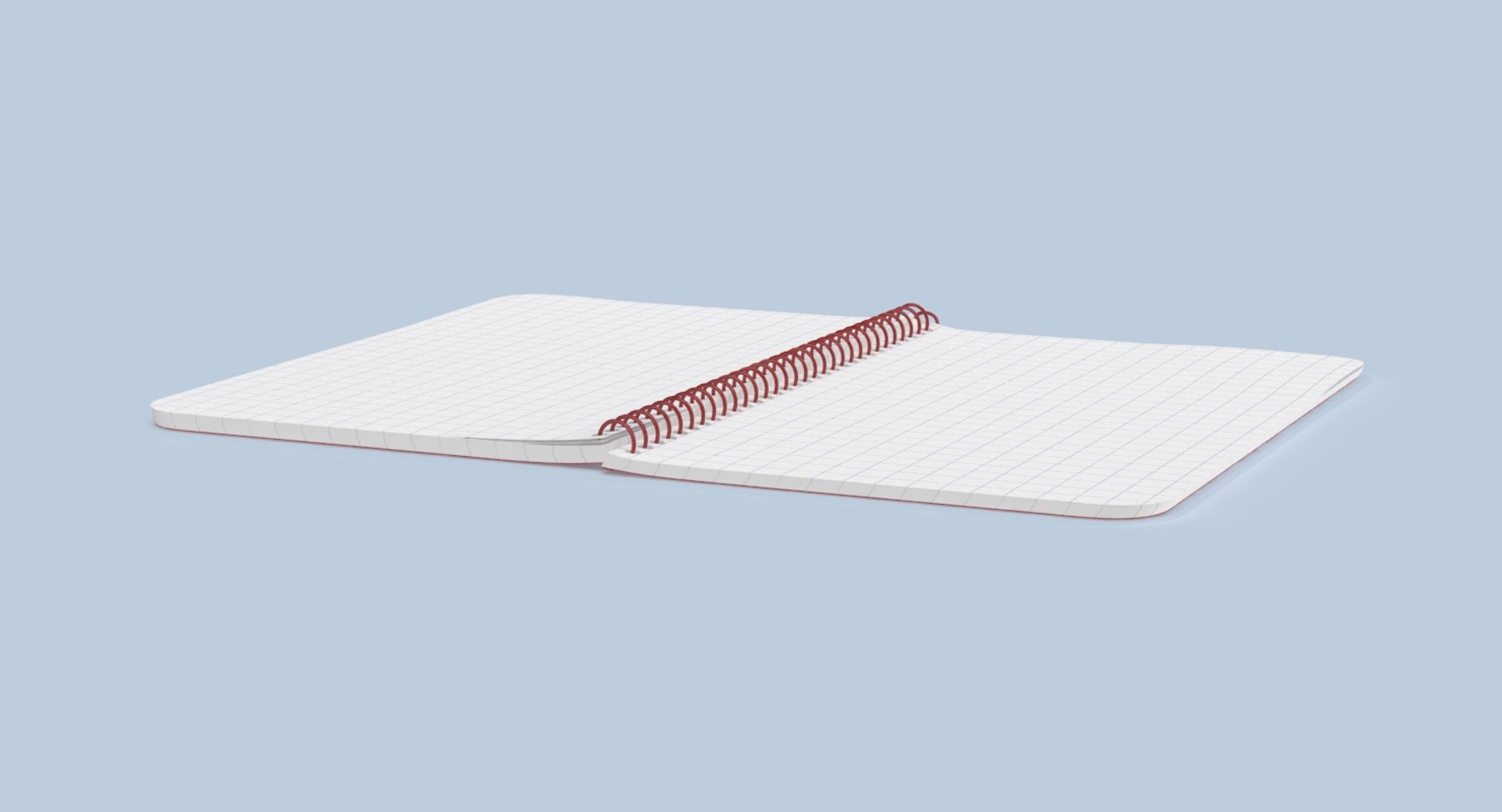 Open Graph Paper Notebook 3d Model