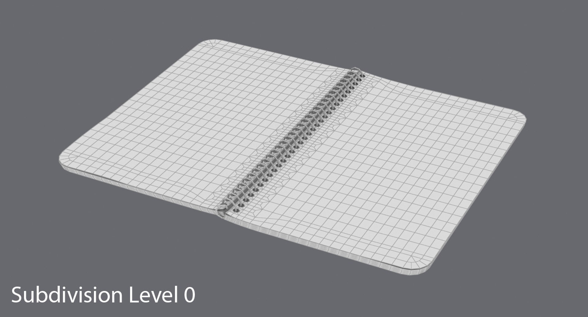 Open Graph Paper Notebook 3d Model