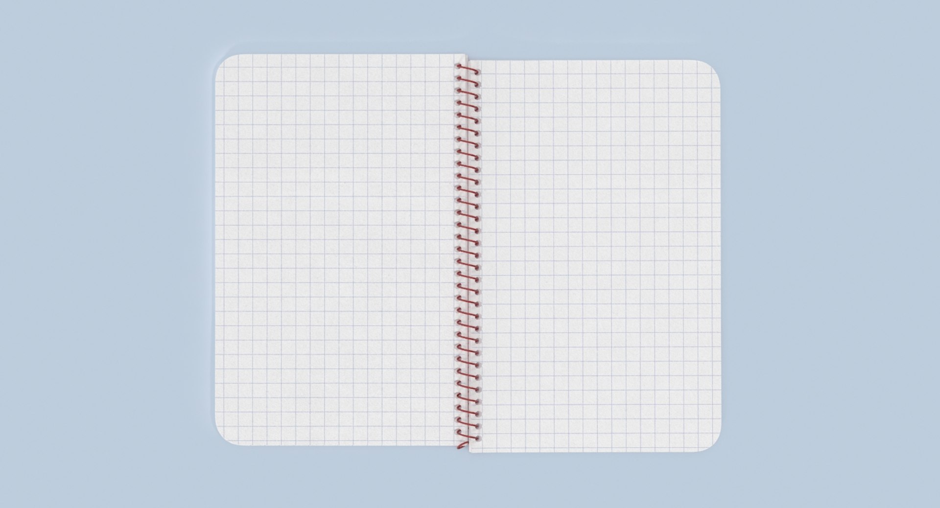 Open Graph Paper Notebook 3d Model