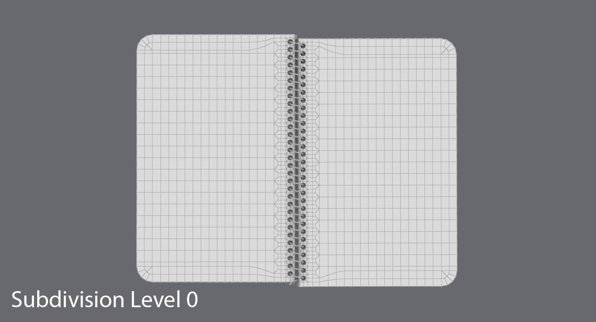 Open Graph Paper Notebook 3d Model