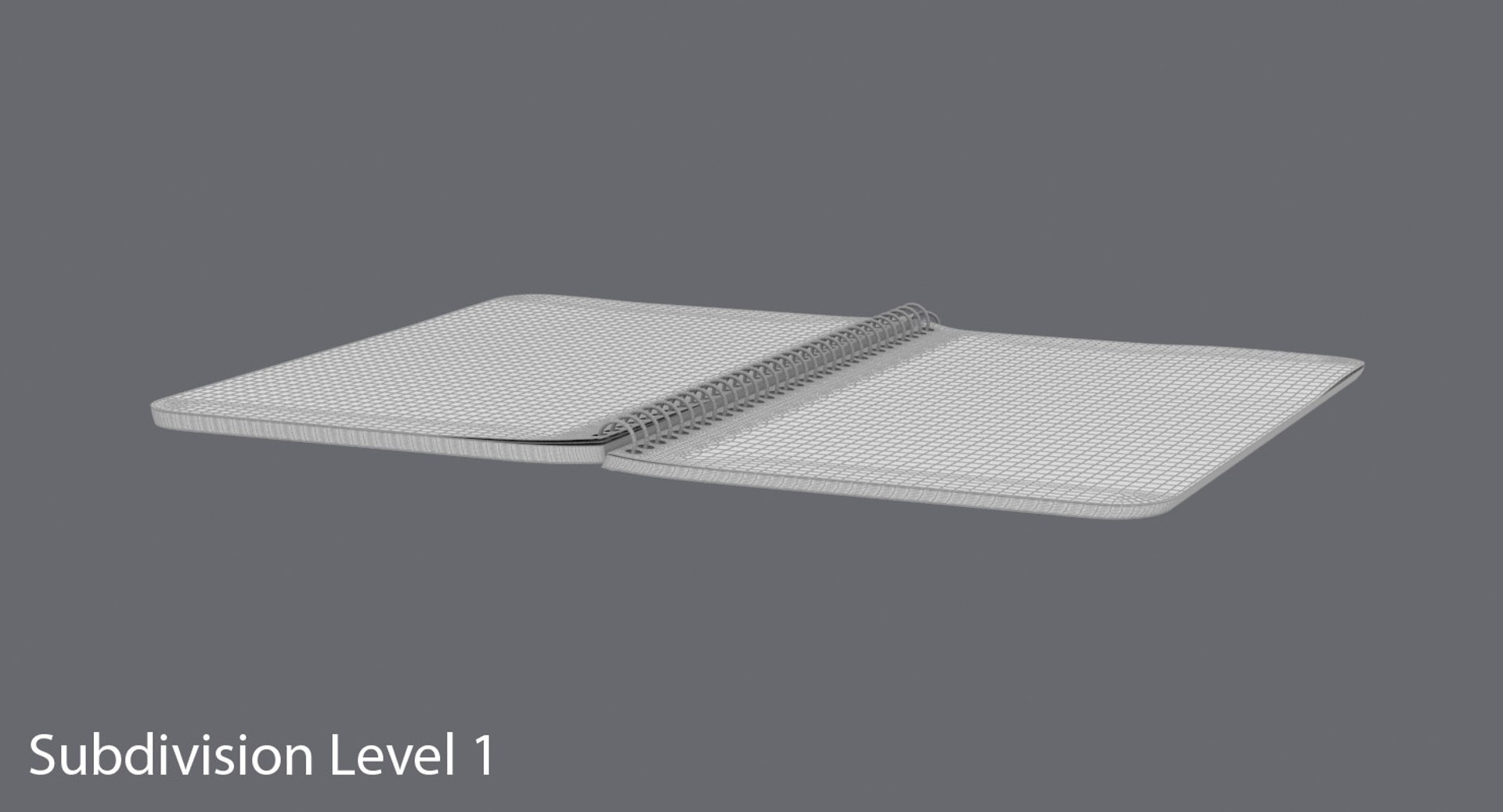 Open Graph Paper Notebook 3d Model