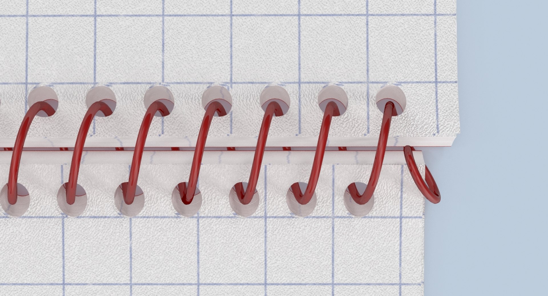 Open Graph Paper Notebook 3d Model