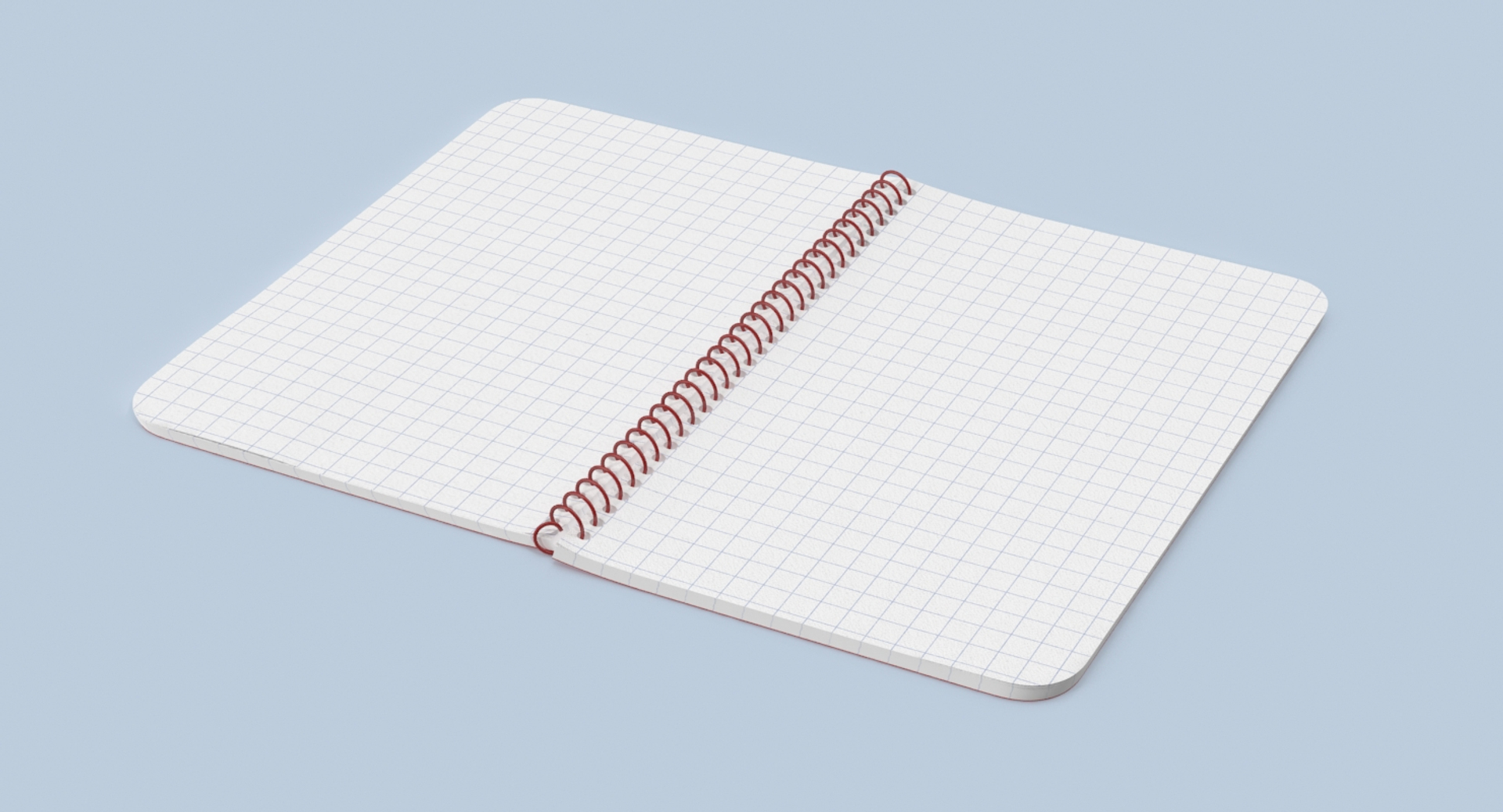 Open Graph Paper Notebook 3d Model