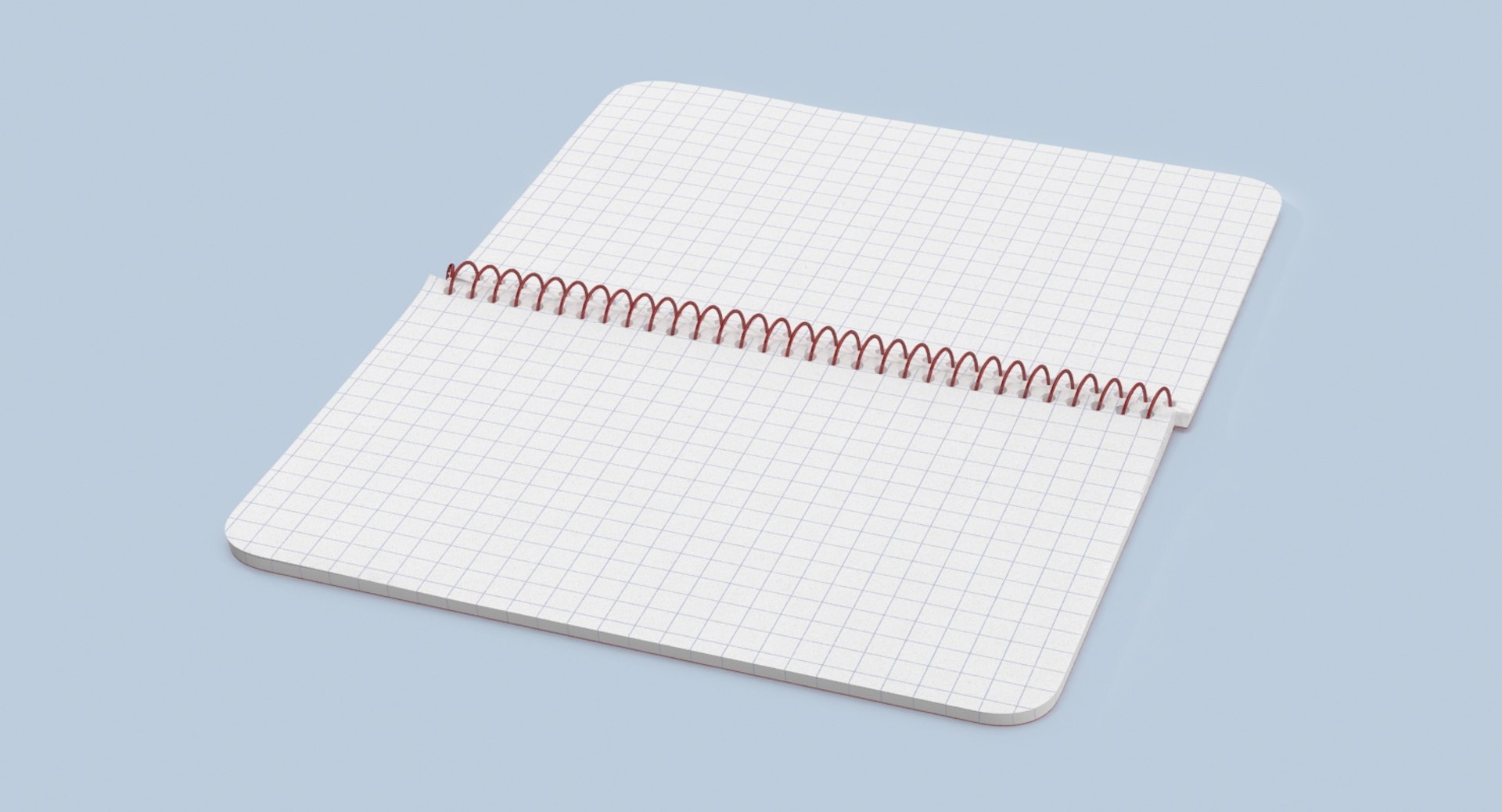 Open Graph Paper Notebook 3d Model
