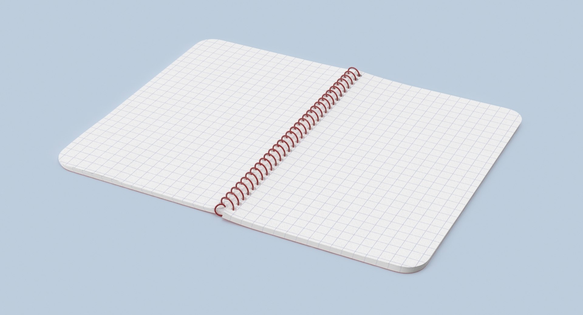 Open Graph Paper Notebook 3d Model