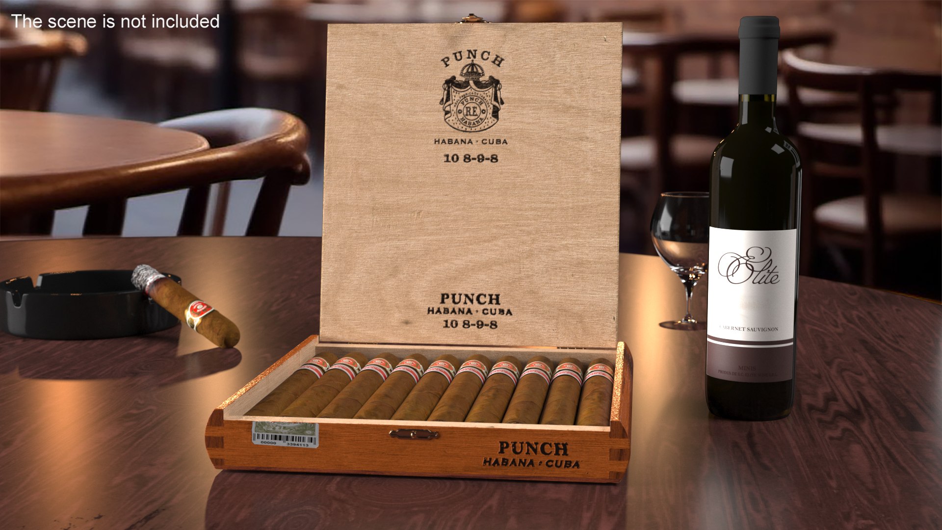 Cuban Cigars Box Punch Double Corona Open 3D Model - TurboSquid 2274416