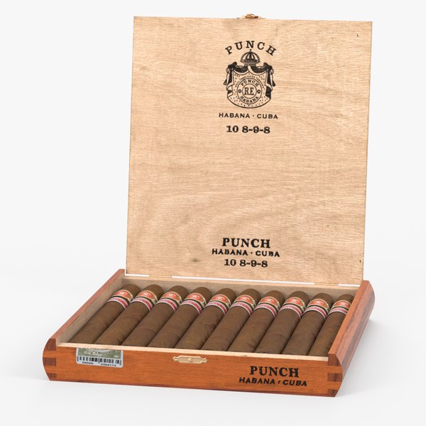 modelo 3d Caja de puros cubanos Punch Double Corona Open - TurboSquid ...