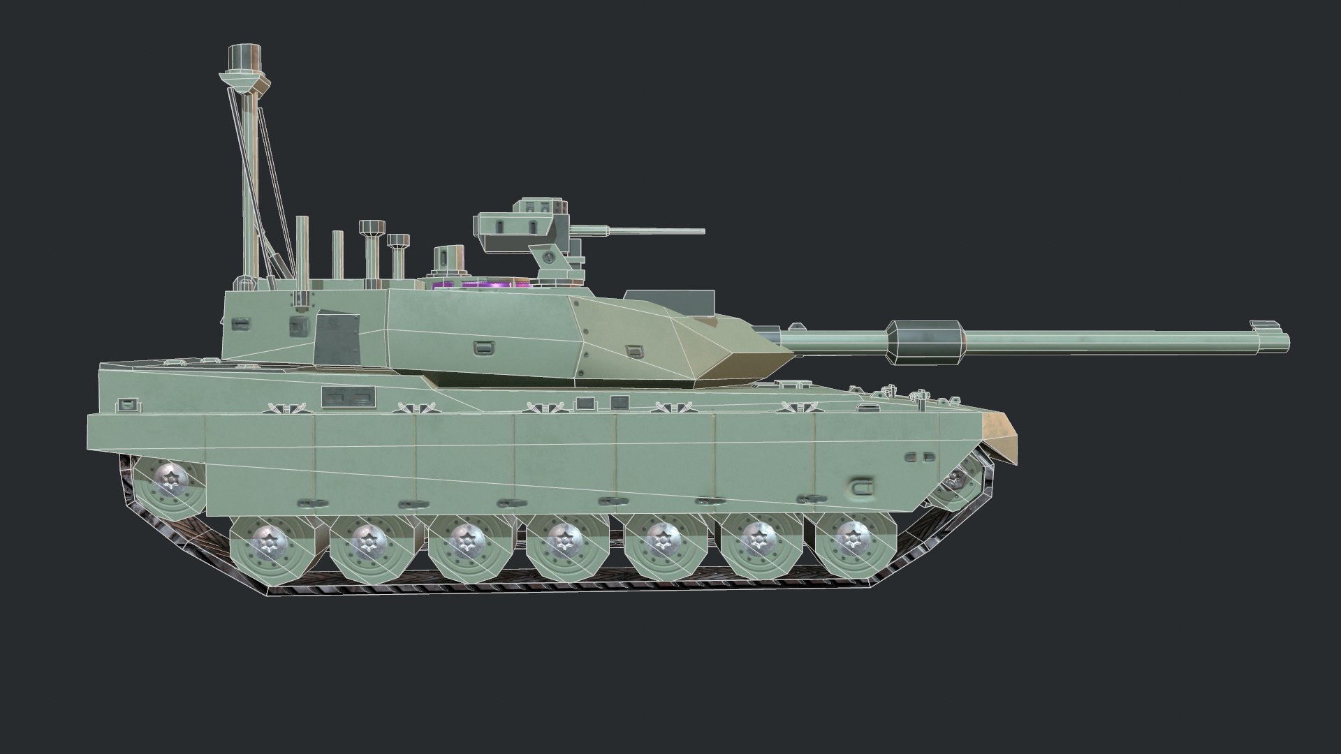 3D Modern MBT Tank model - TurboSquid 1774537