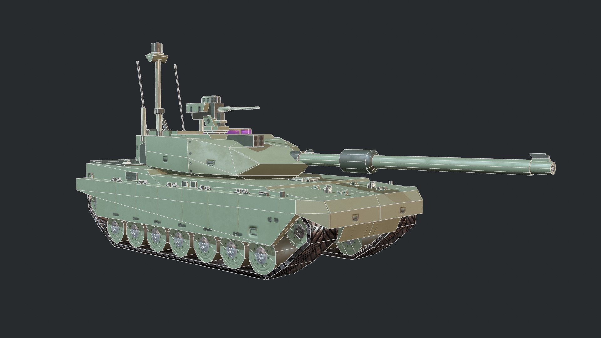3D Modern MBT Tank model - TurboSquid 1774537