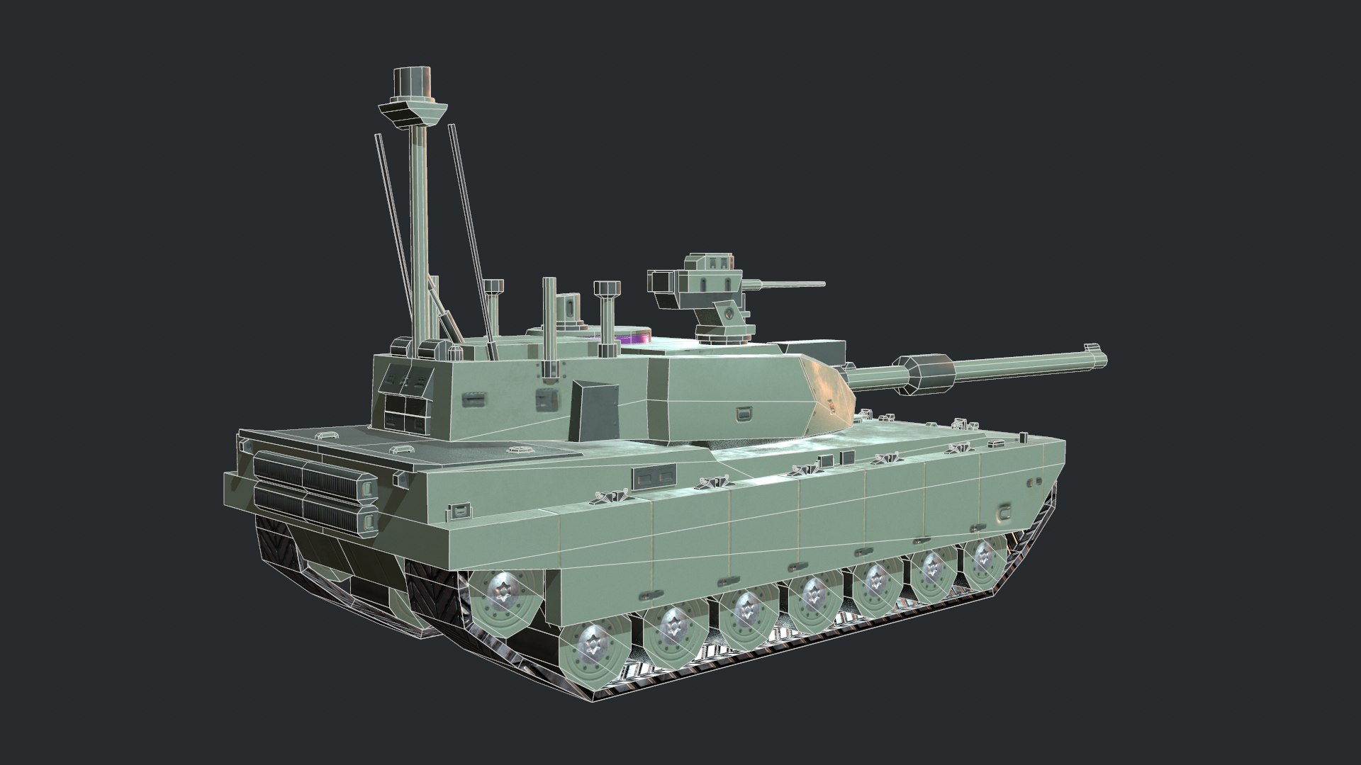3D Modern MBT Tank model - TurboSquid 1774537
