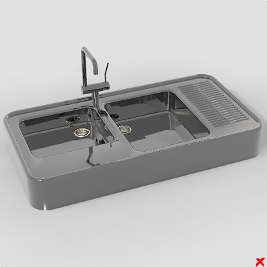 3d kitchen sink