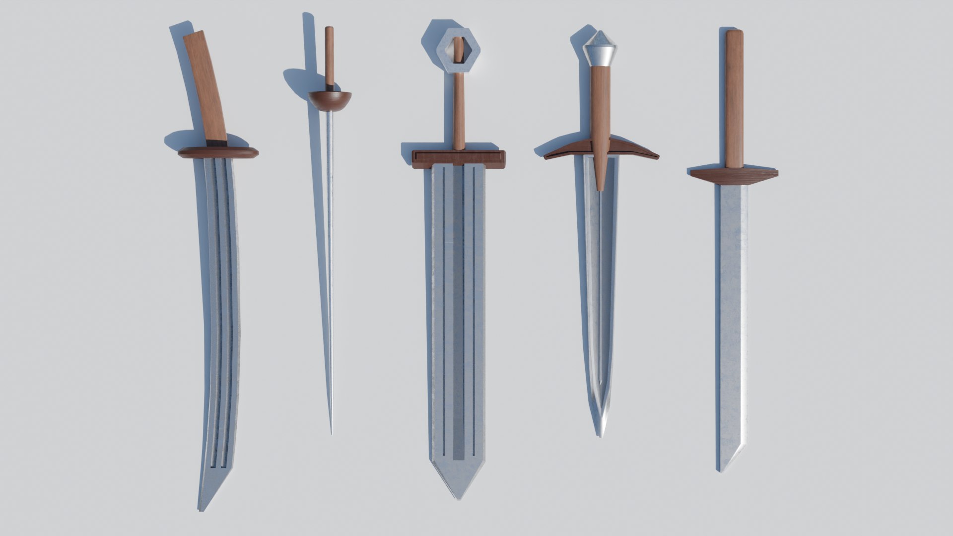 Low Poly Sword Collection Model - TurboSquid 2298219