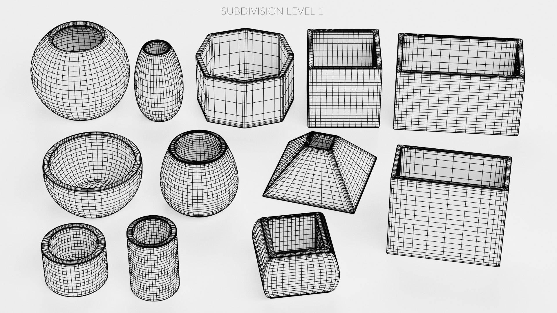 3D concrete pots model - TurboSquid 1652271