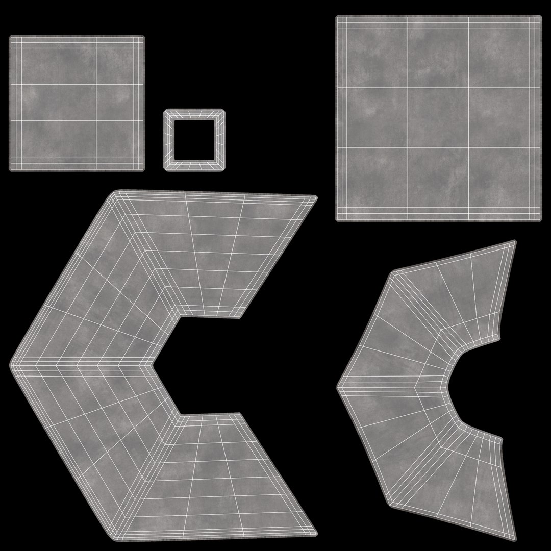 3D concrete pots model - TurboSquid 1652271