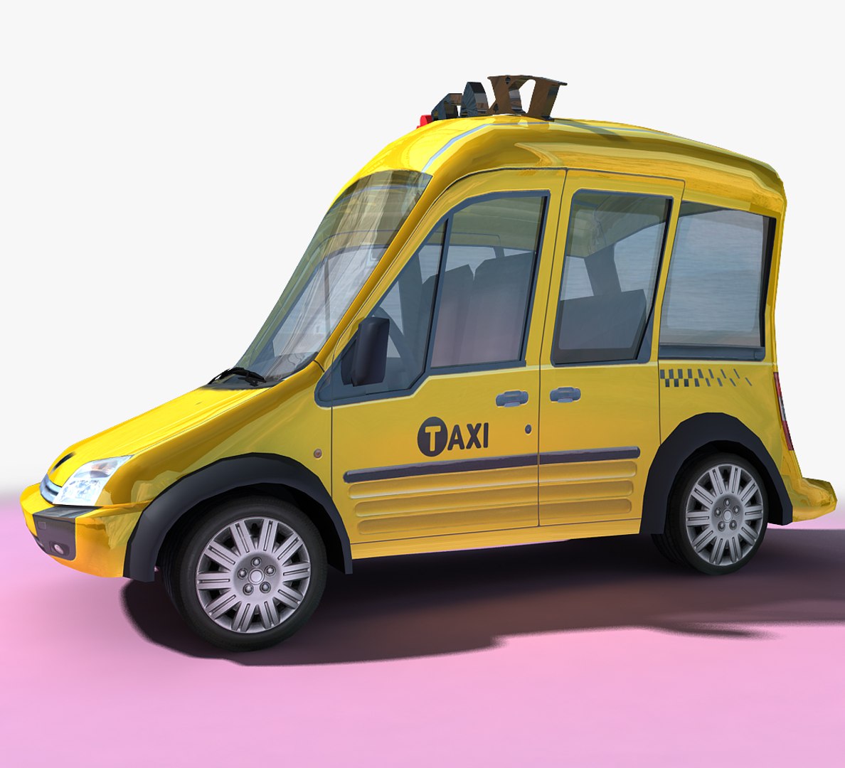 3D Cartoon Taxi Model - TurboSquid 1360987