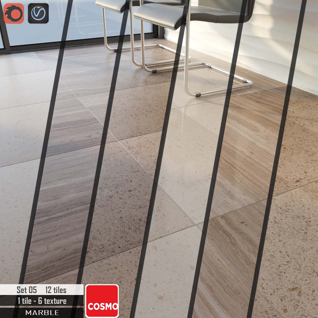 3D tile cosmo stone set model - TurboSquid 1263668