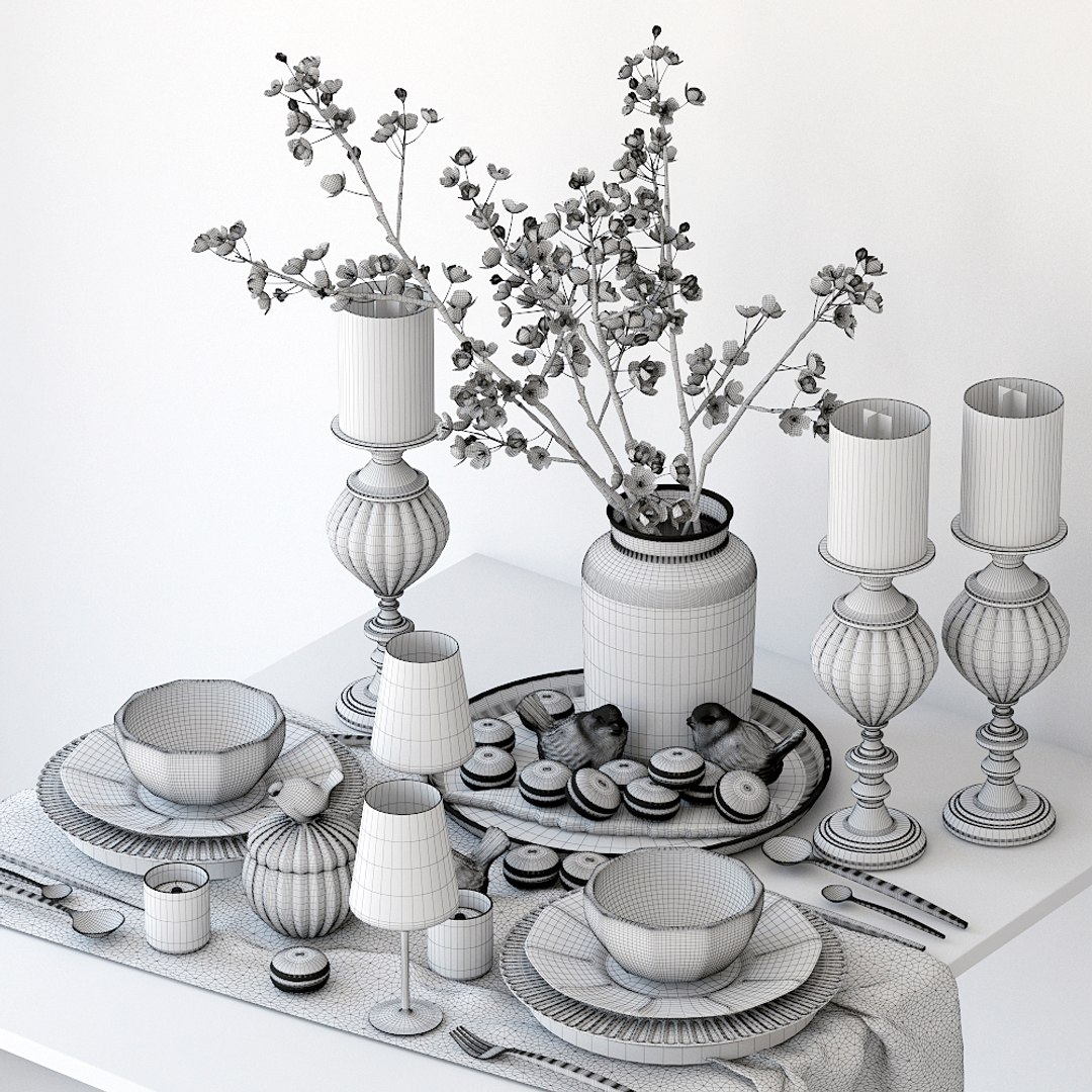 3D Table Setting Tree Branches - TurboSquid 1708764