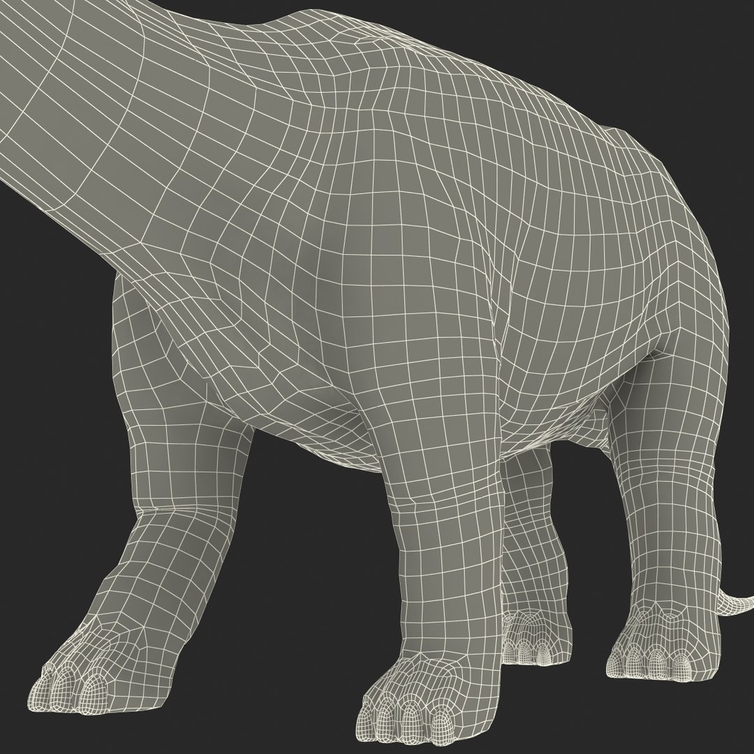 brontosaurus pose 1 3d 3ds