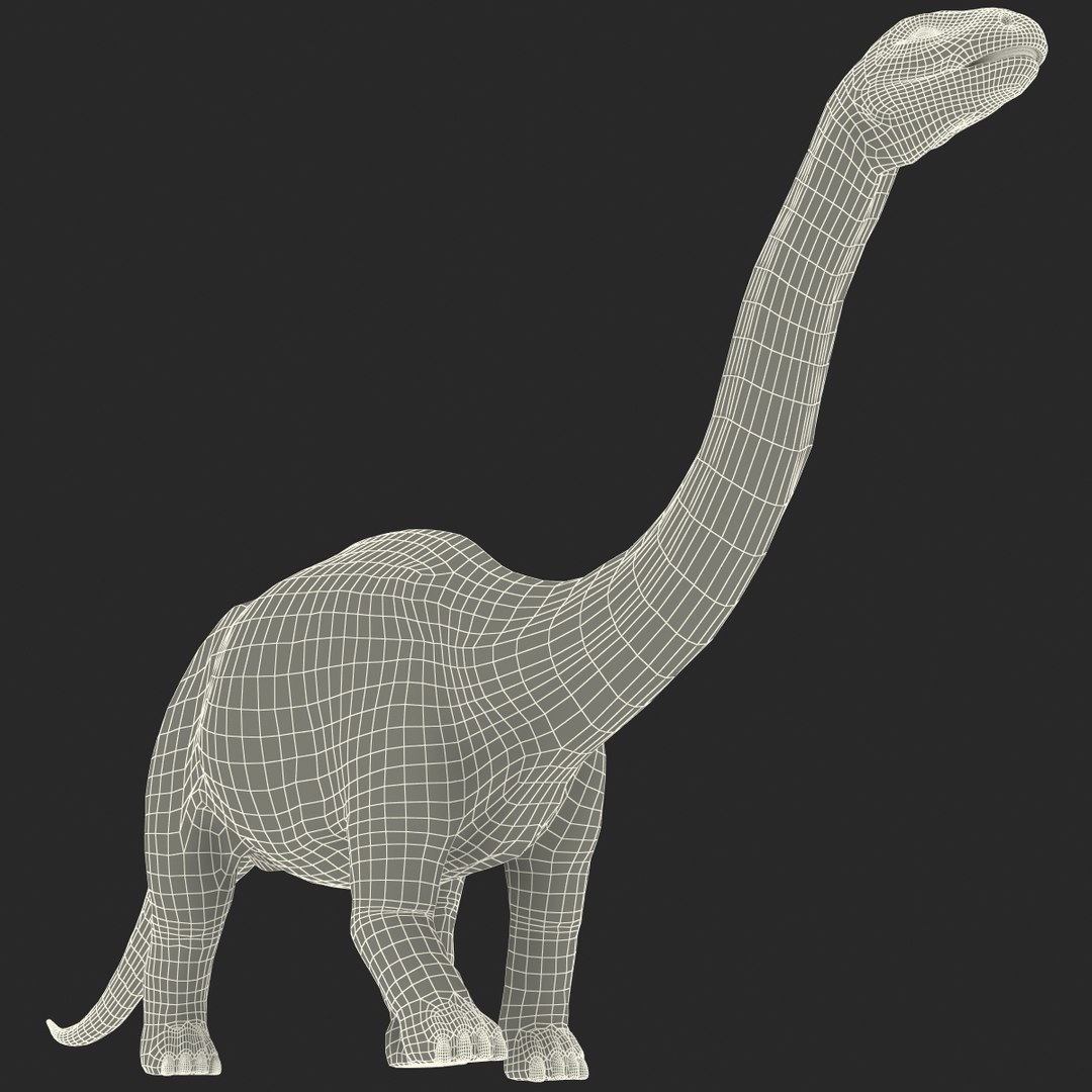 brontosaurus pose 1 3d 3ds